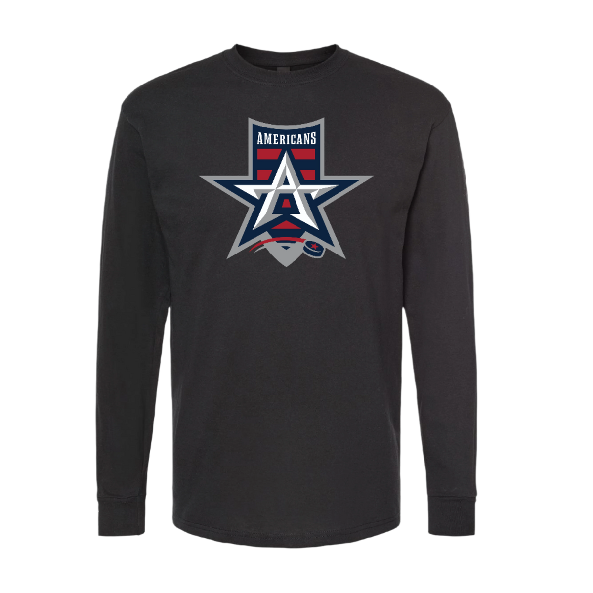 Allen Americans Black Duo Logo Longsleeve T-Shirt – Americans Team Store