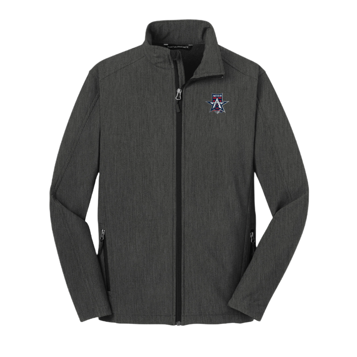 Allen Americans Black Charcoal Embroidered Soft Shell Jacket ...