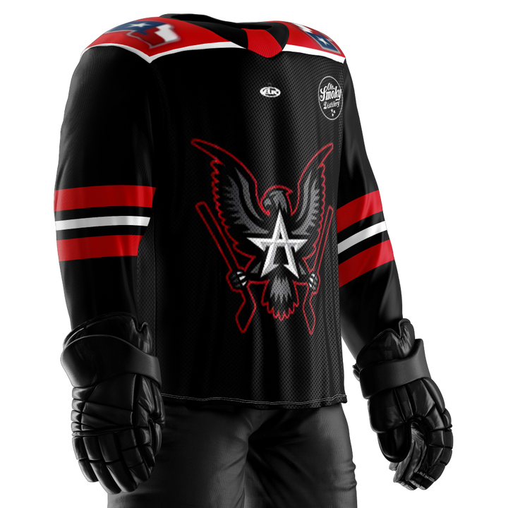 Black Replica Game Jersey without Laces 30% Off – Americans Team Store